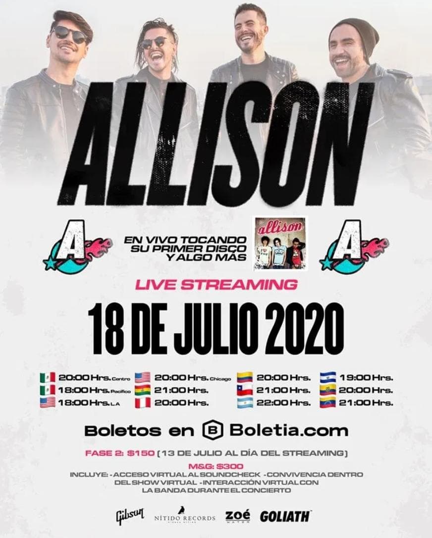 Momento de nostalgia "Allison" ofrecerá concierto on line - Digital 102.9FM